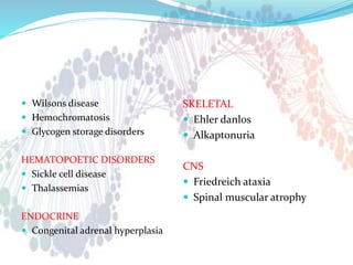 Autosomal recessive disorders | PPTX