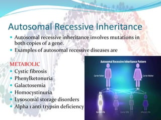 Autosomal recessive disorders | PPTX