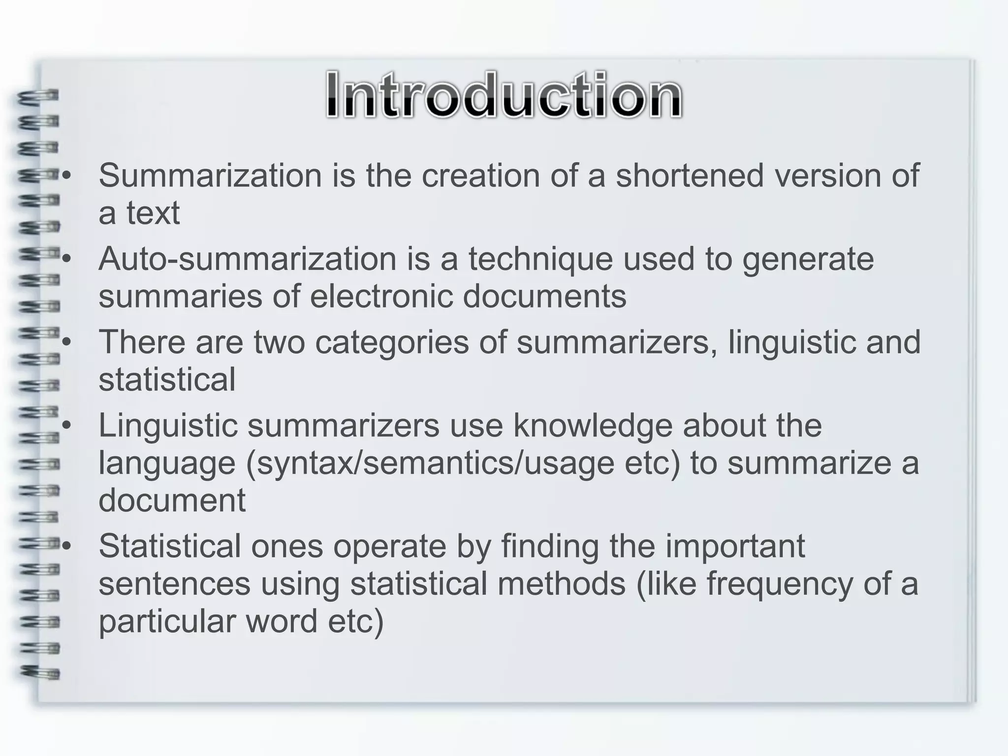 Auto summarization tool | PPT