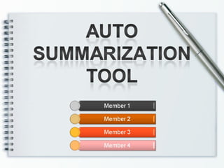 Auto summarization tool | PPT
