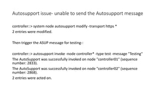 Autosupport email sending failed issue netapp cluster mode- | PPTX | Email | Internet