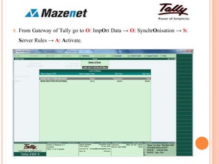 Auto synchronization | Tally Software | Mazenet Technologies | PPTX ...