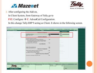 Auto synchronization in TALLY | PPT