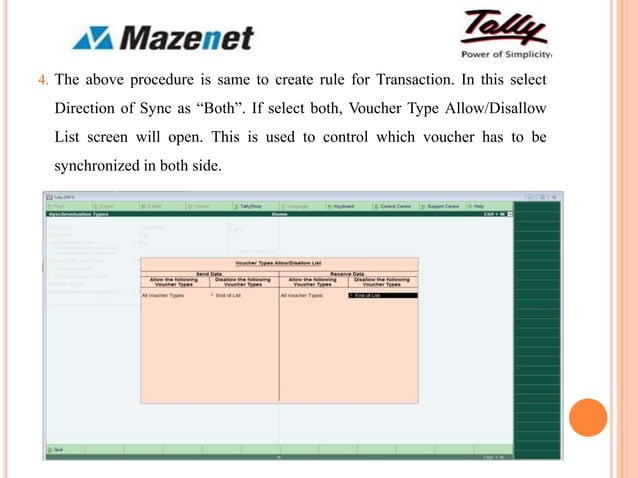 Auto synchronization in TALLY | PPT