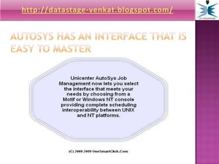 Unicenter Autosys Job Management | PPSX | Databases | Computer Software and Applications