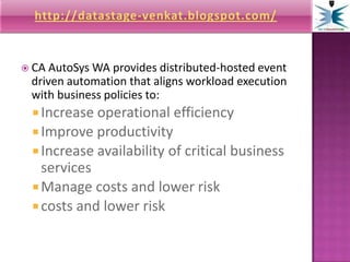 Unicenter Autosys Job Management | PPSX | Databases | Computer Software ...