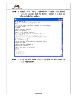 Auto Tally Backup Reference Manual | PDF