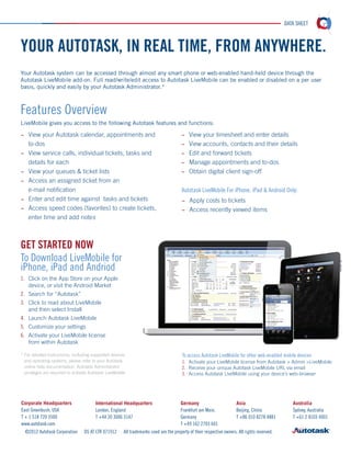 Autotask Live Mobile | PDF | Operating Systems | Computer Software and ...