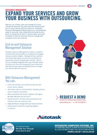 Autotask Outsource Management | PDF
