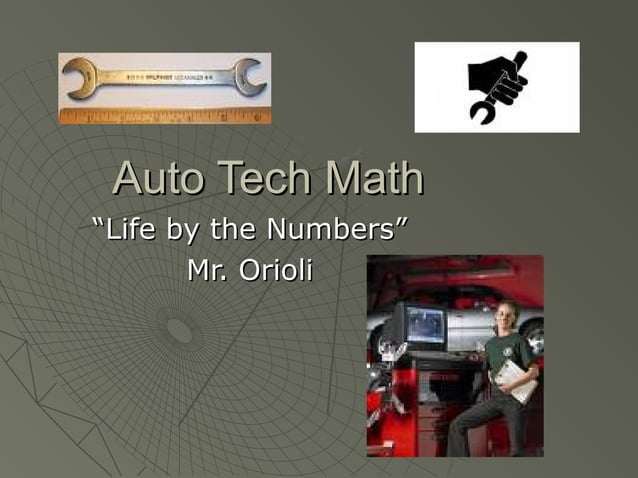 Basic Mathematics for Automotive Technician | PPT