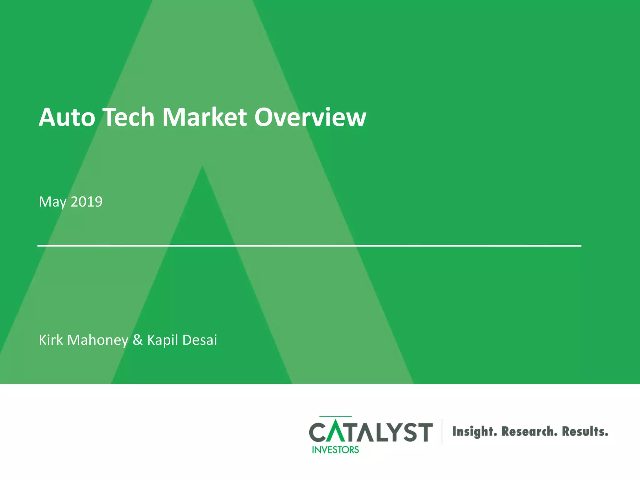 Auto Tech Market Overview | PDF