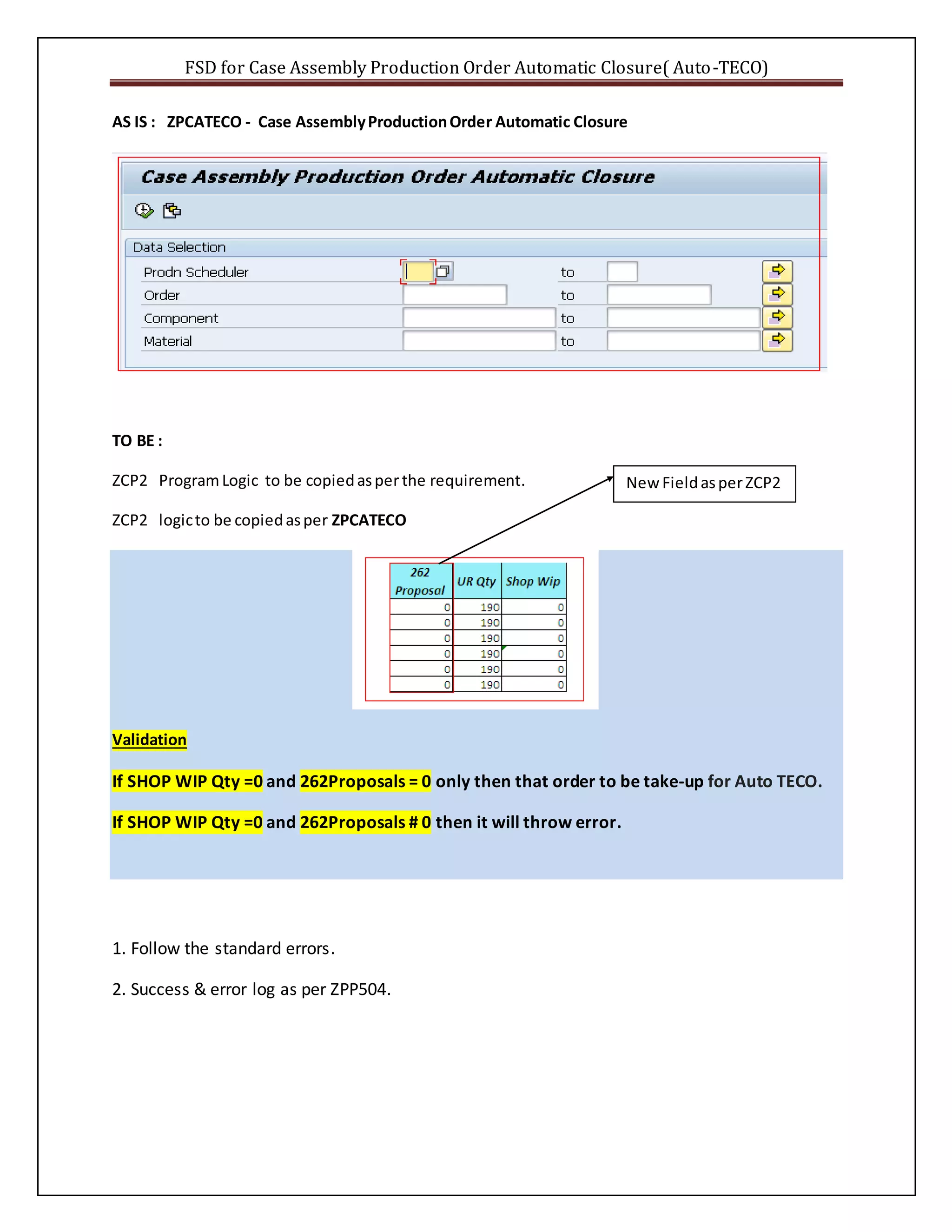 Auto teco for assembly zpcateco | DOC