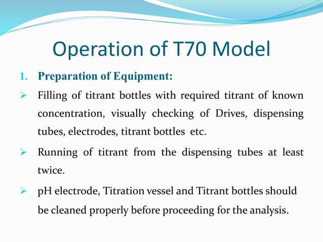 Auto titrator T70 presentation | PPTX | Chemistry | Science