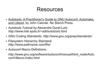 Don't Fear the Autotools | PDF