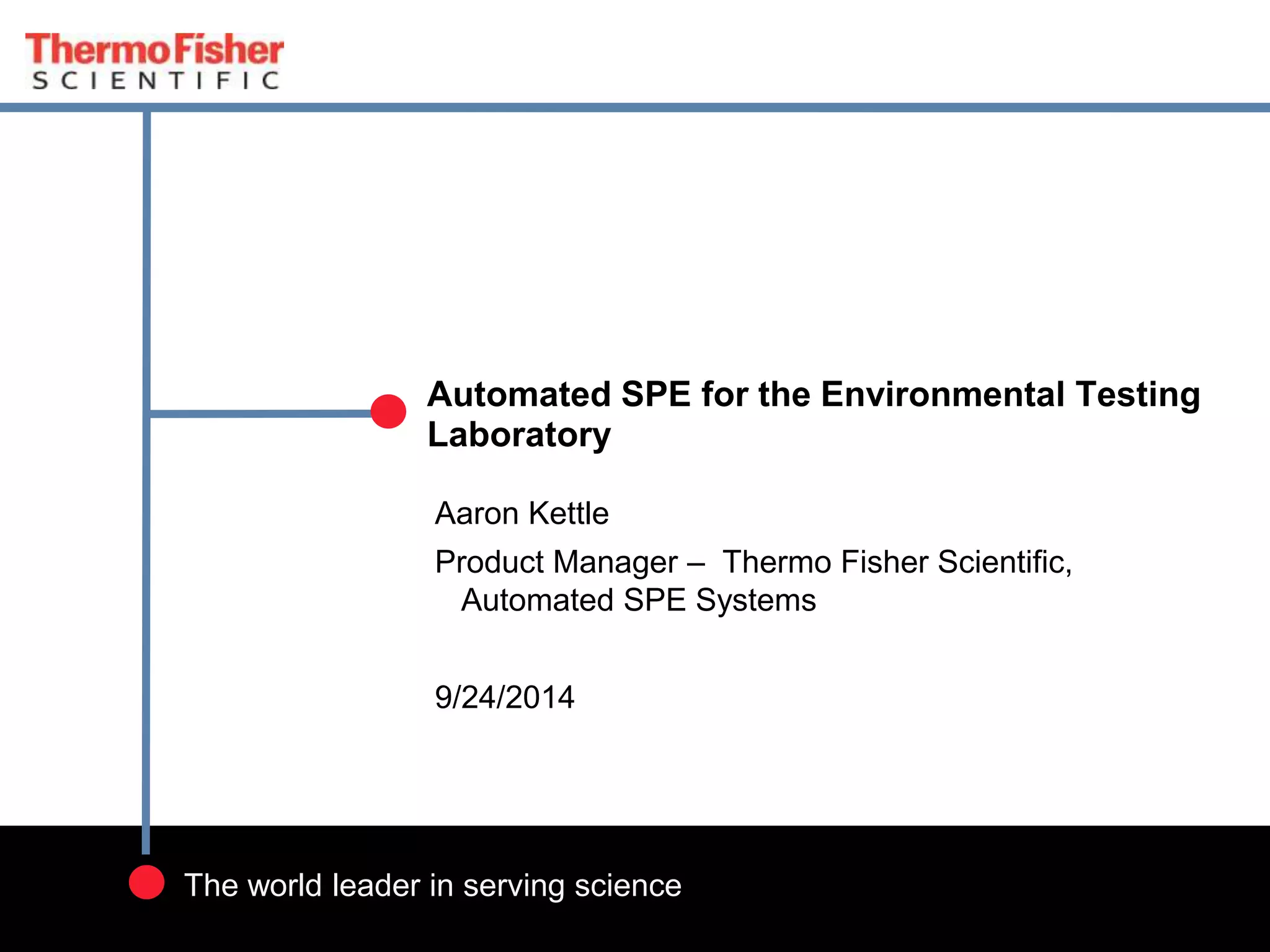 Chromatography: Automated solid-phase extraction (SPE) for the ...