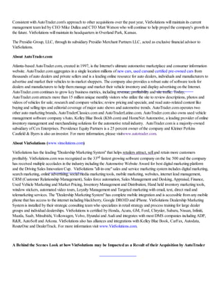 AutoTrader Acquires VinSolutions | PDF