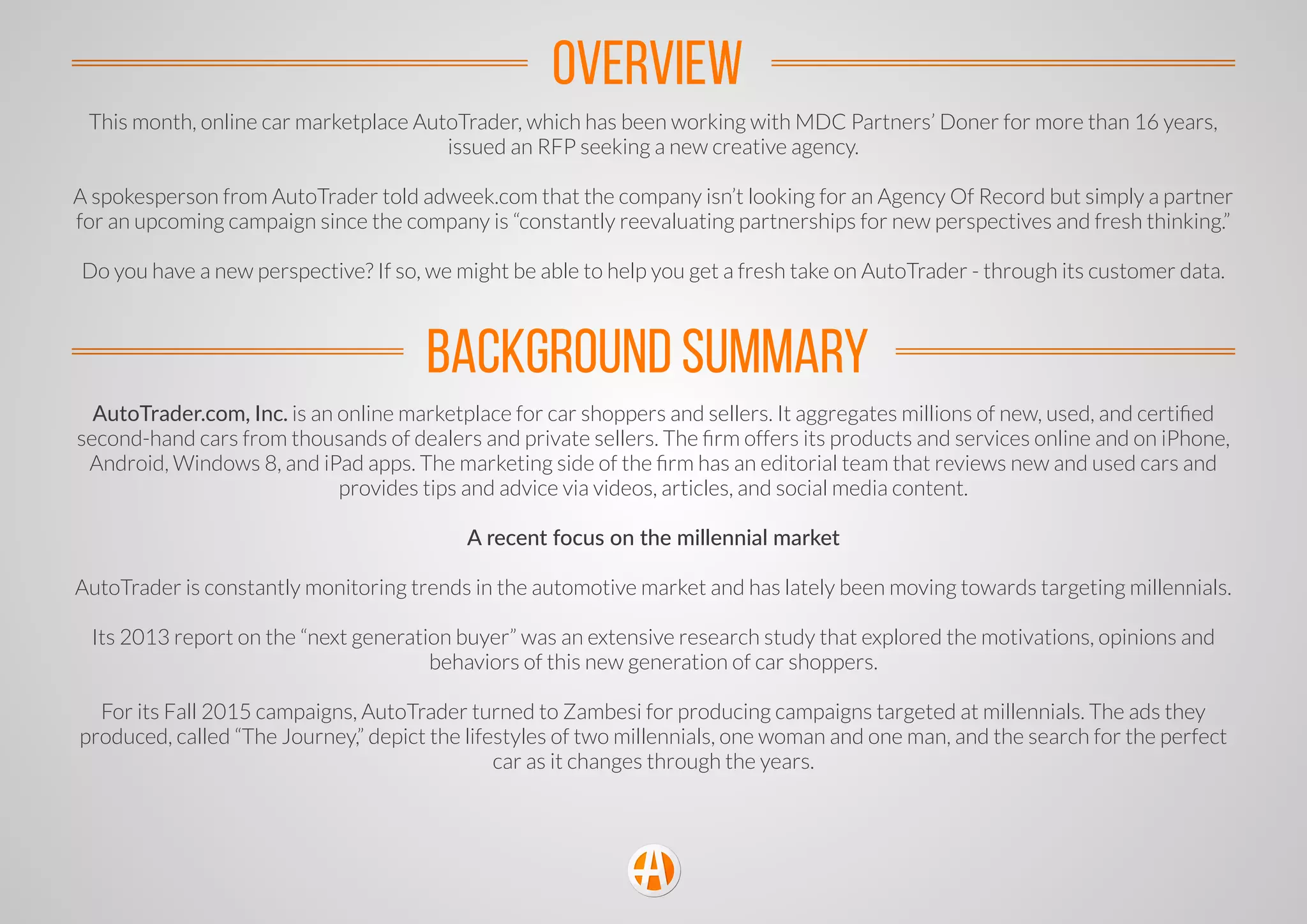 Autotrader pitch brief | PDF