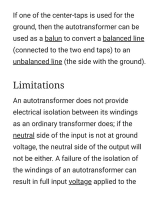 Autotransformer electrical | PDF