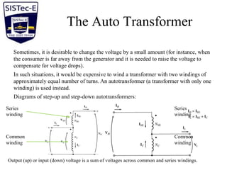 Autotransformer and three phase transformer | PPTX