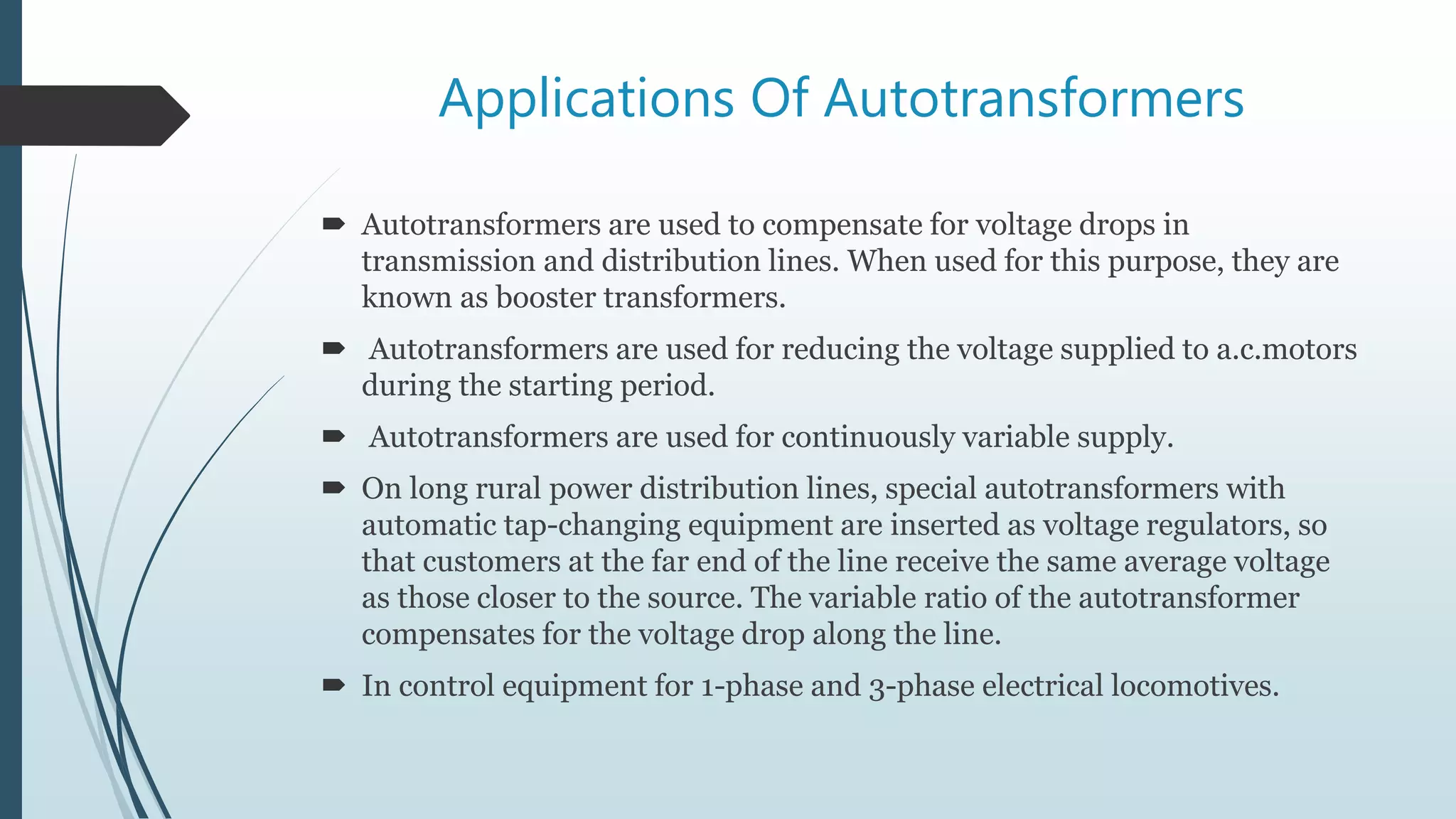 Autotransformers | PPTX