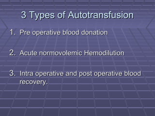 Autotransfusion | PPT