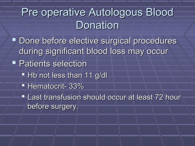Autotransfusion | PPT