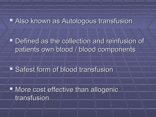 Autotransfusion | PPT