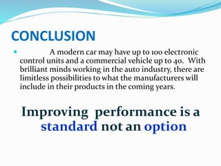 Autotronics: improving the vehicles performances. | PPTX