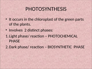 AUTOTROPHIC NUTRITION - PHOTOSYNTHESIS.ppt