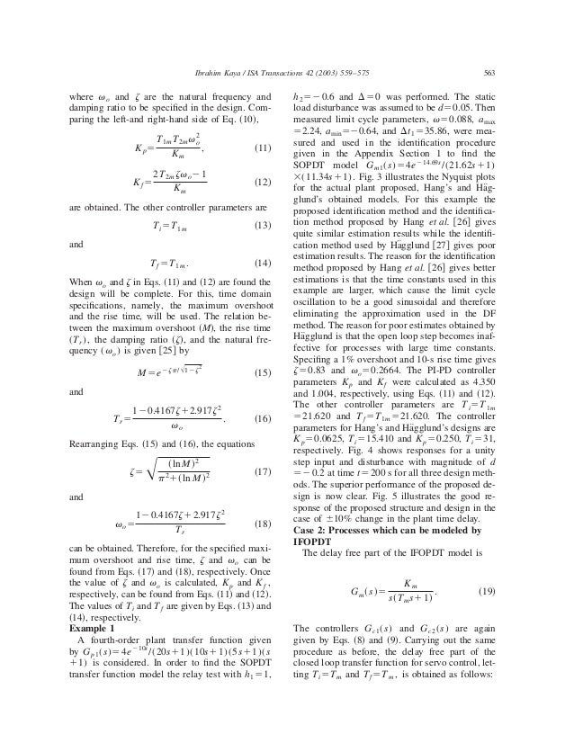Autotuning Of A New Pi Pd Smith Predictor Based On Time Domain Specif