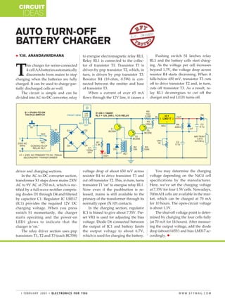 Auto turn off battery charger | PDF