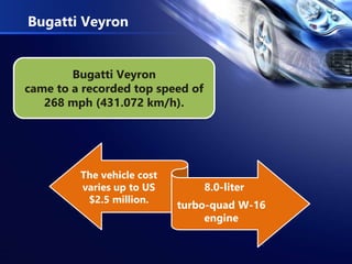 Top 10 fastest cars in the world | PPTX