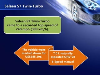 Top 10 fastest cars in the world | PPTX