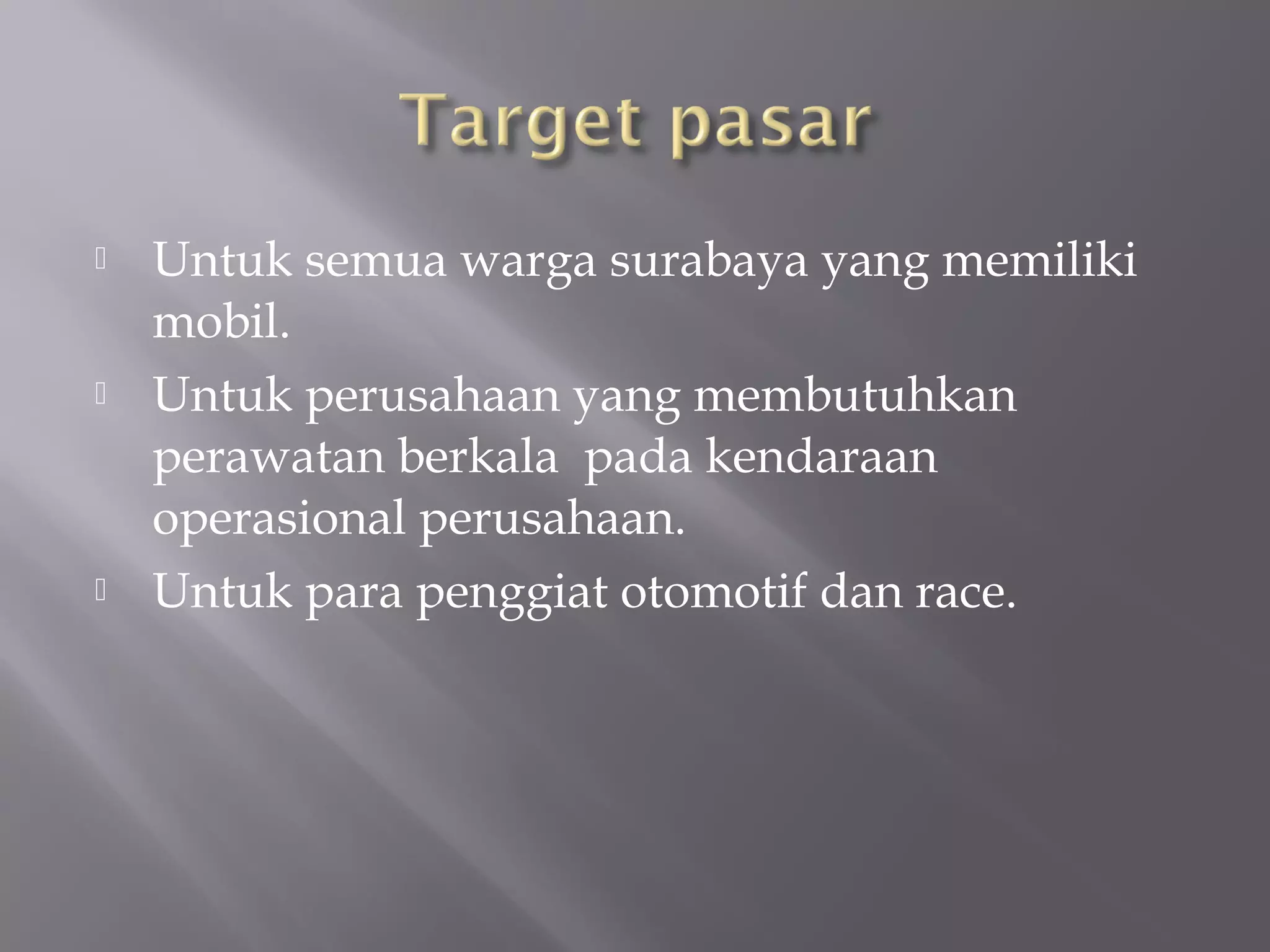 bisnis plan bengkel mobil | PPT