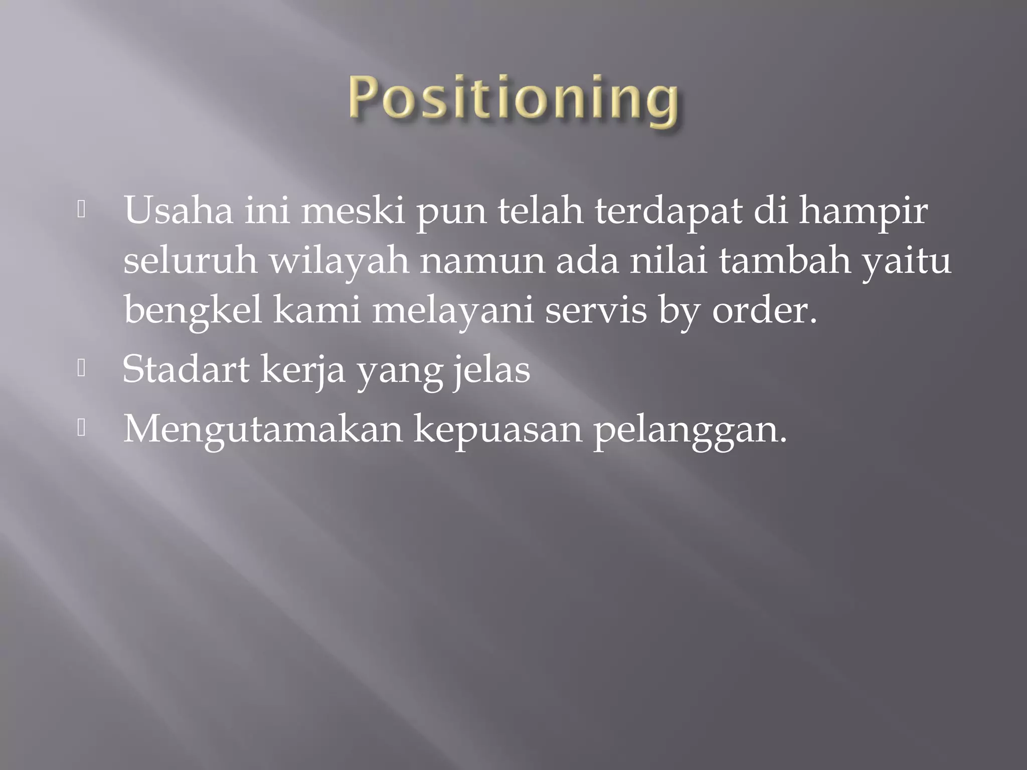 bisnis plan bengkel mobil | PPT