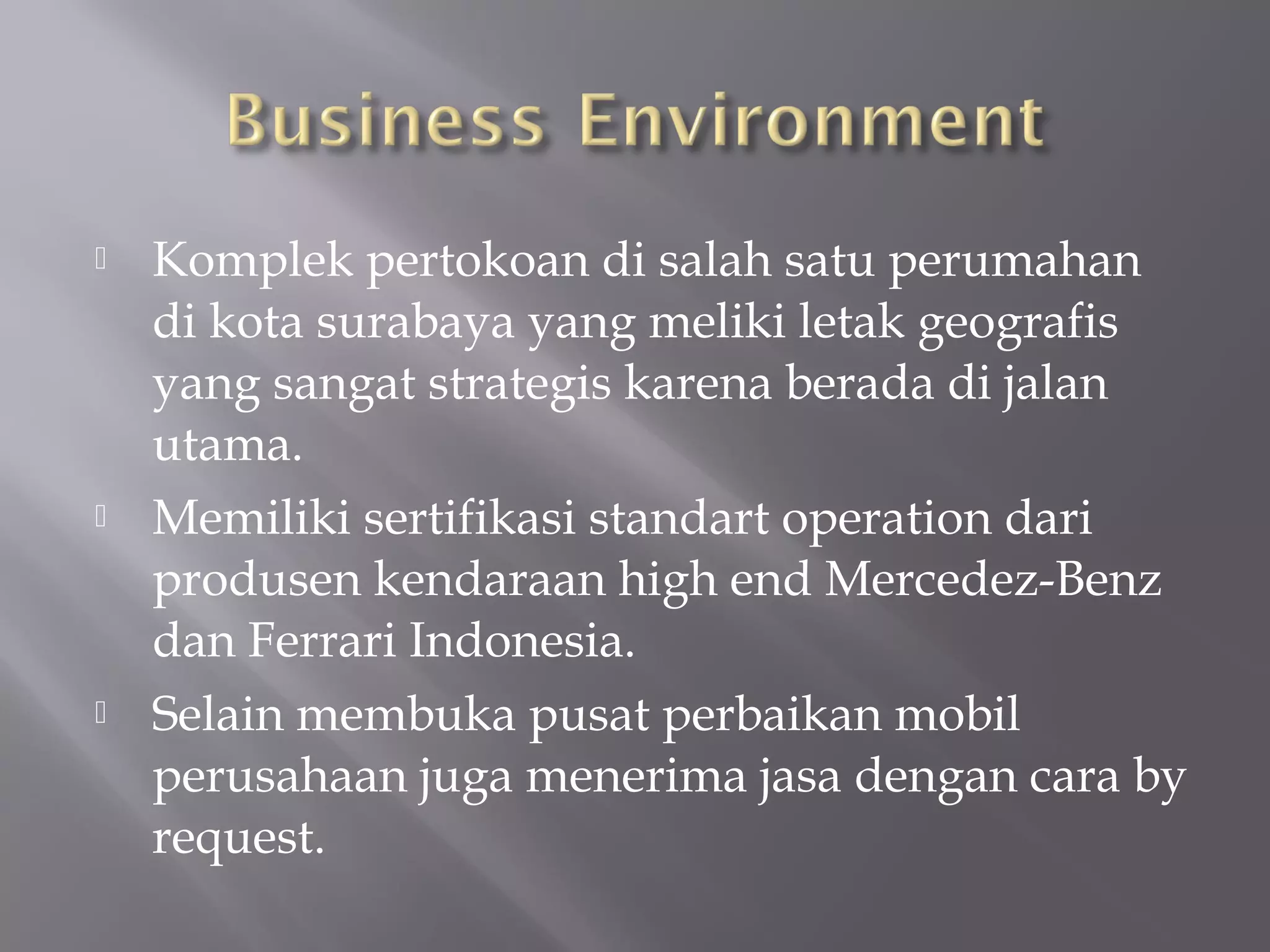 bisnis plan bengkel mobil | PPT