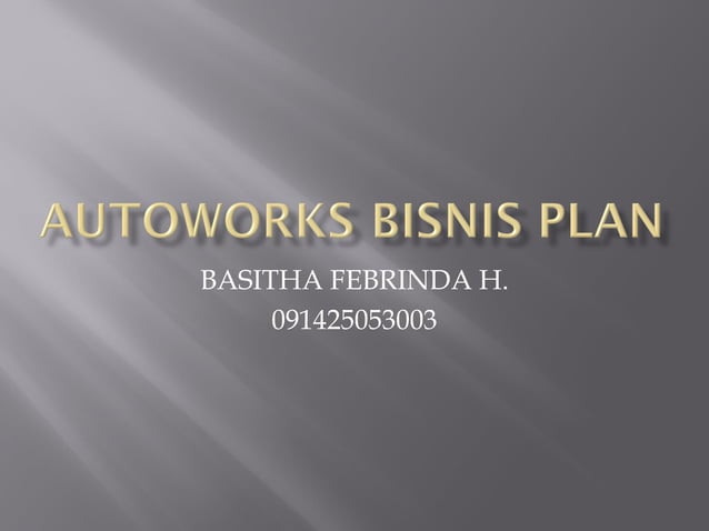 bisnis plan bengkel mobil | PPT