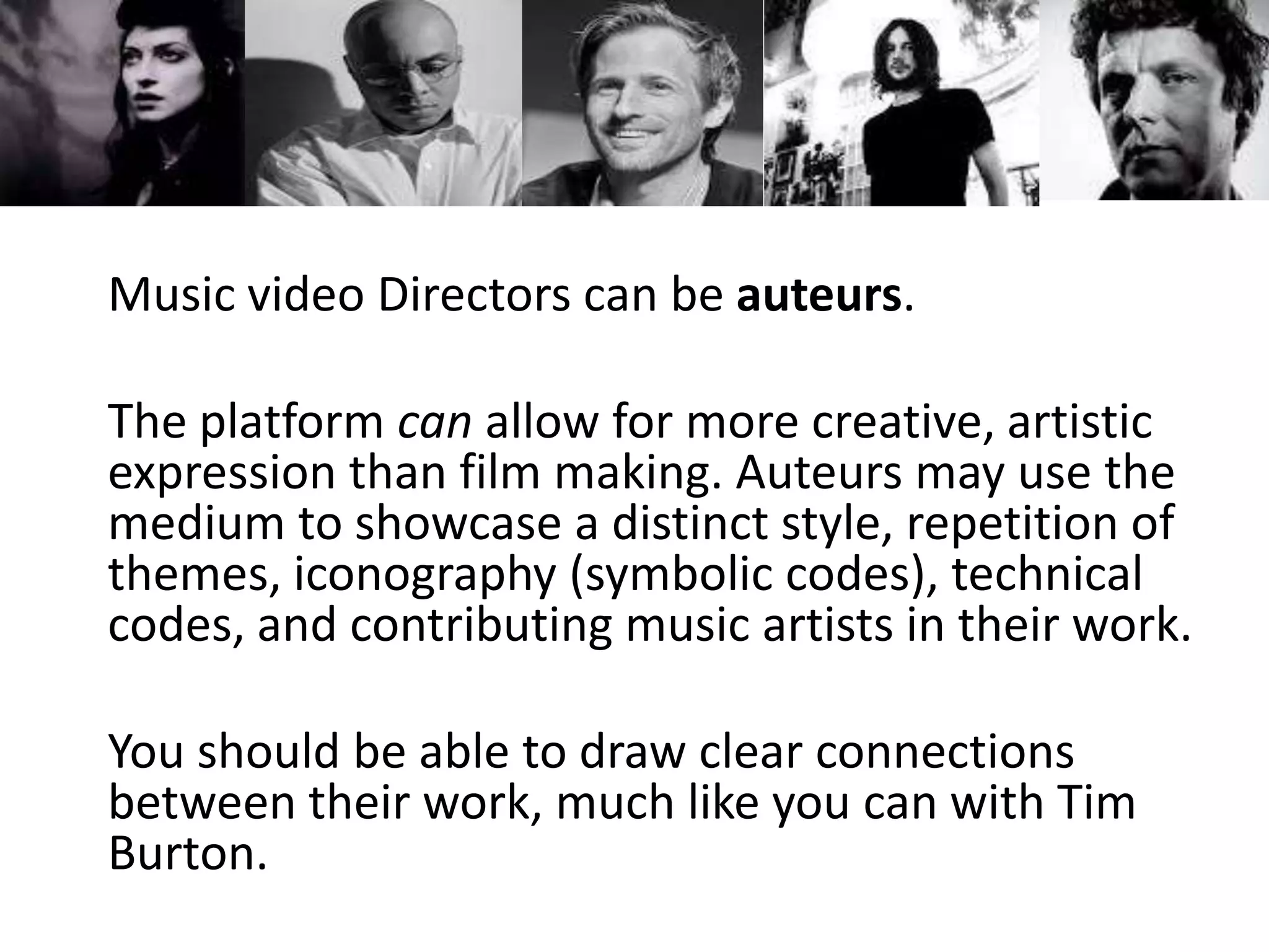 Autuer in music video | PPT