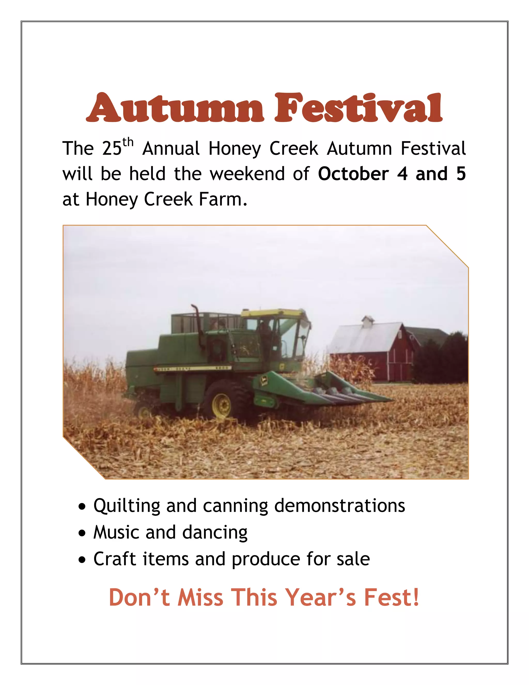 Autumn festival flyer | DOCX