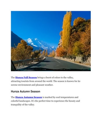 Hunza Autumn Tour, Hunza Autumn Tour 2025, Skardu Autumn Tour | PDF