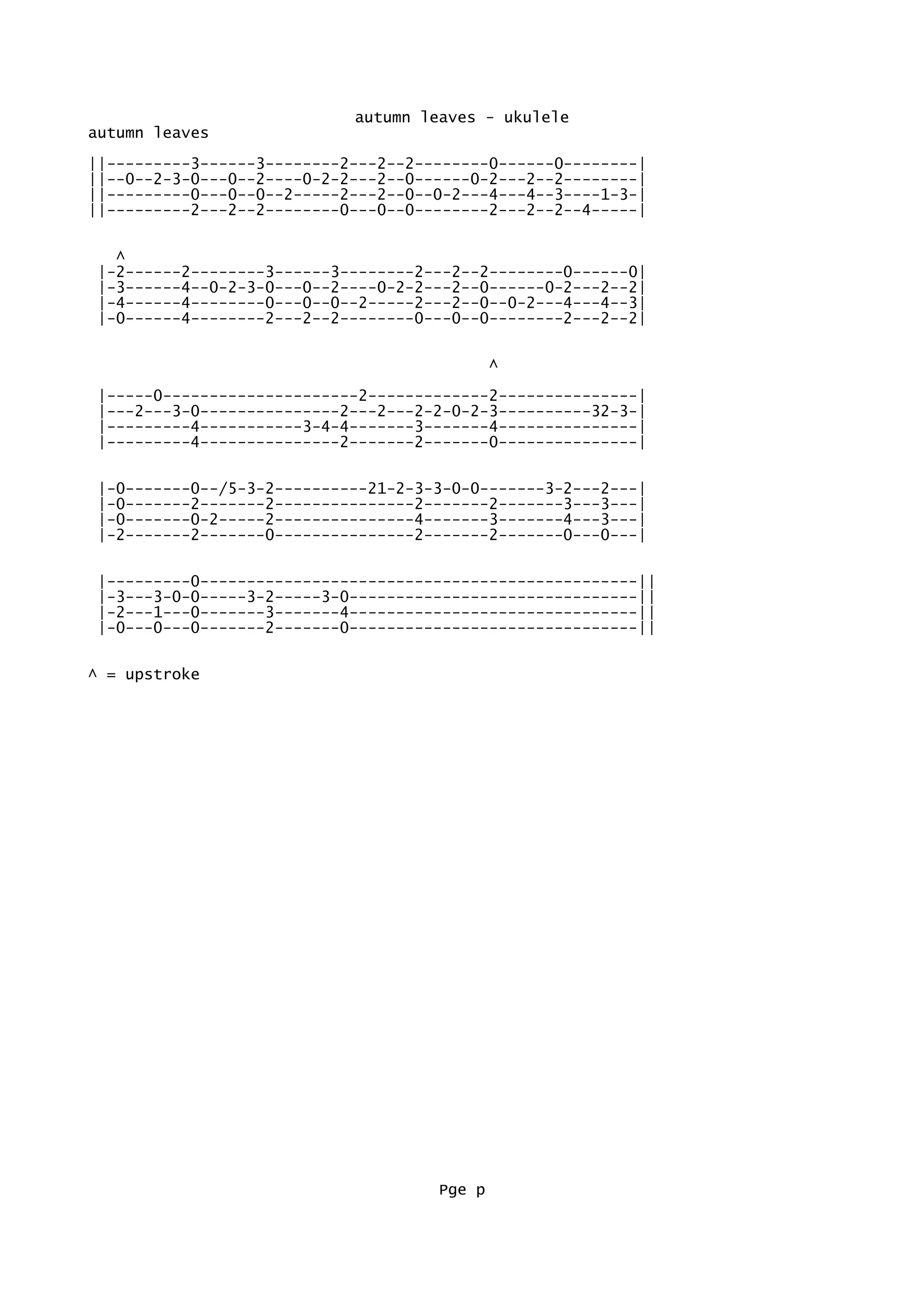 (Autumn leaves ukulele | PDF