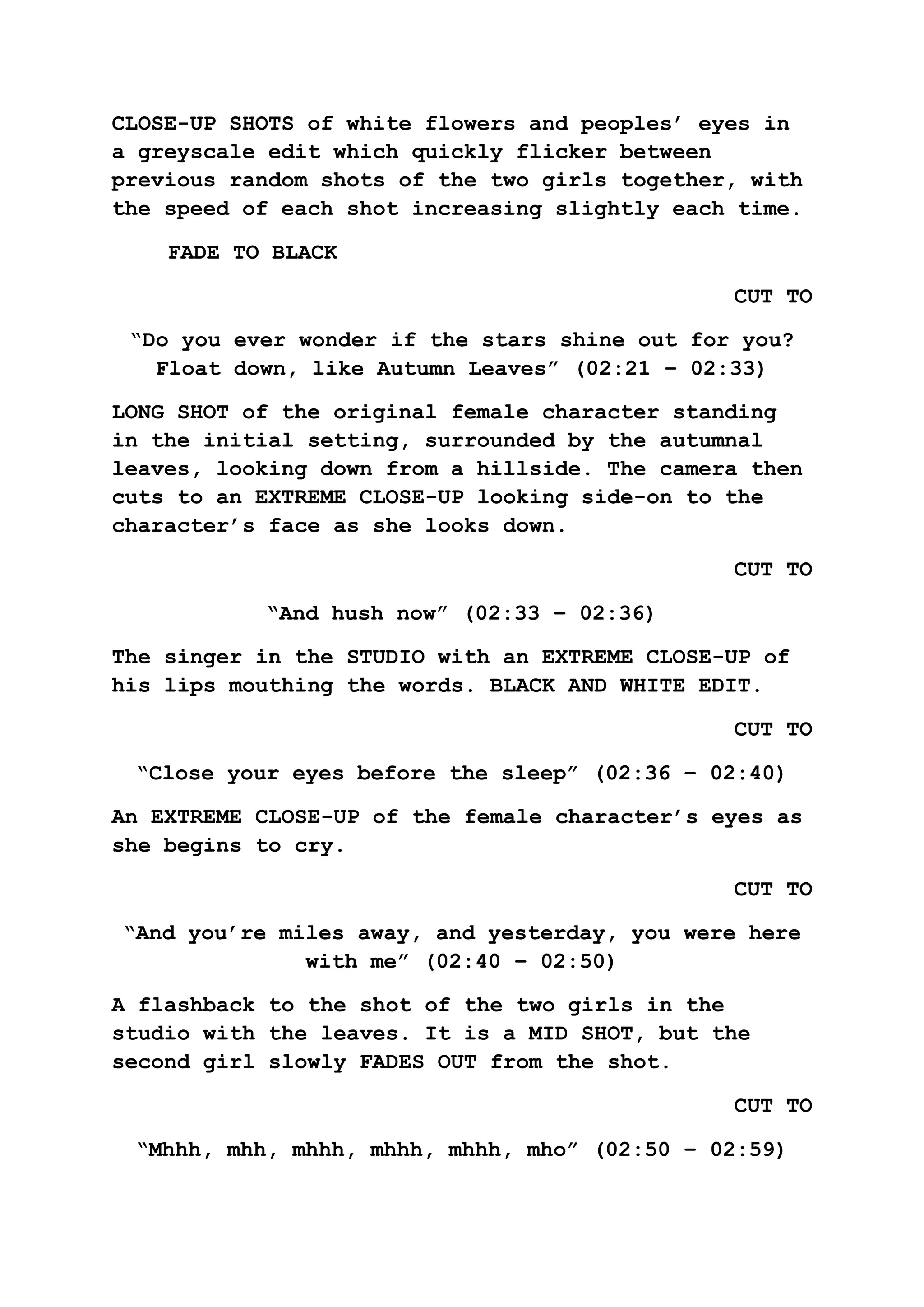 Autumn leaves script | DOCX