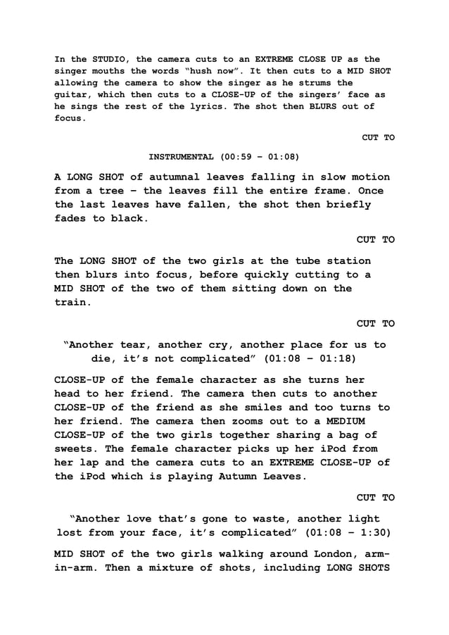 Autumn leaves script | DOCX