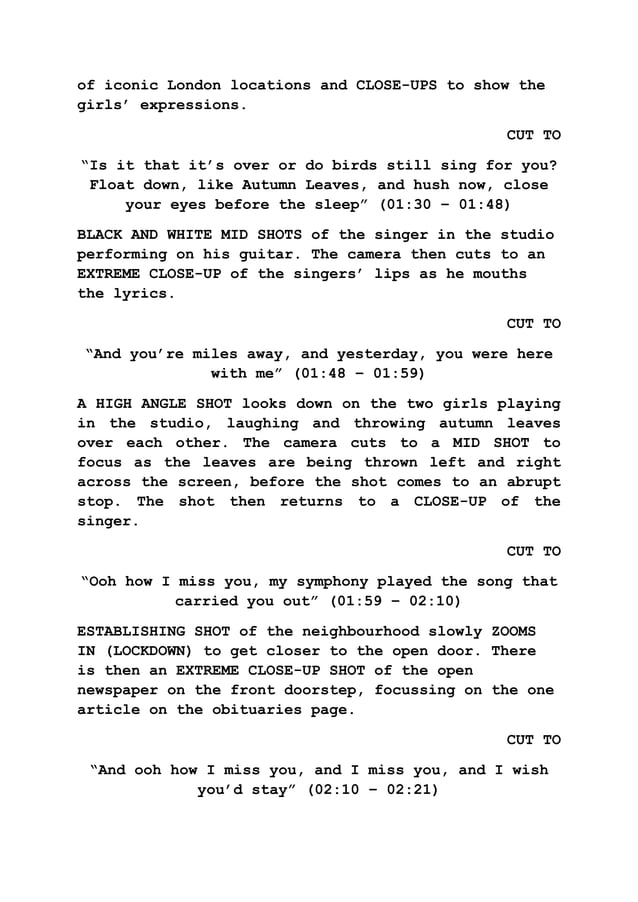 Autumn leaves script | DOCX