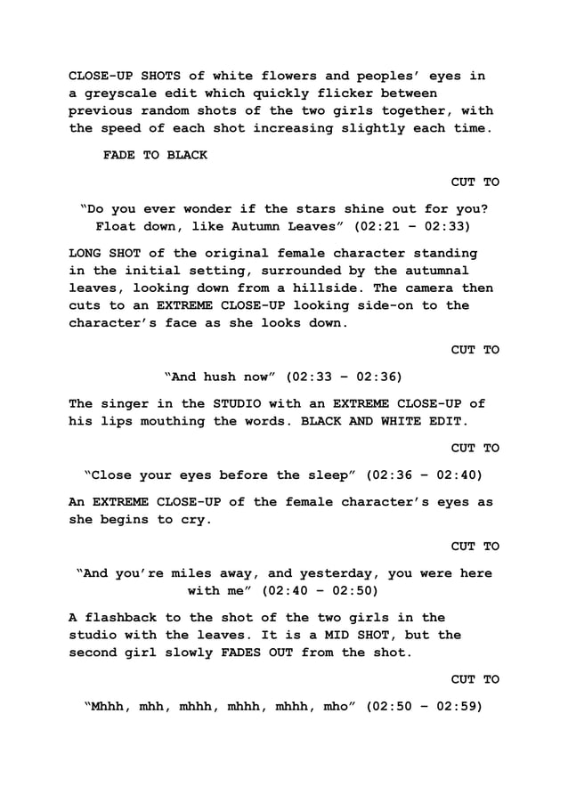 Autumn leaves script | DOCX