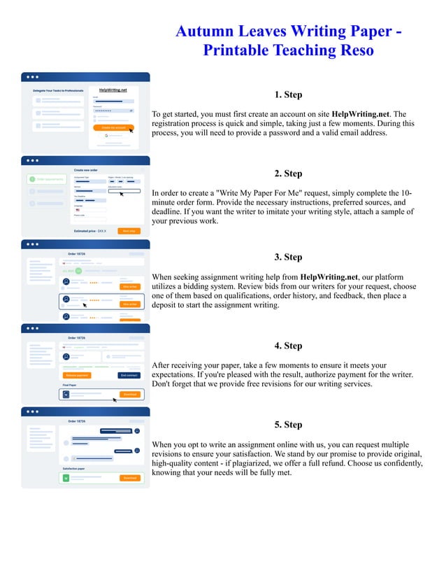Autumn Leaves Writing Paper - Printable Teaching Reso | PDF