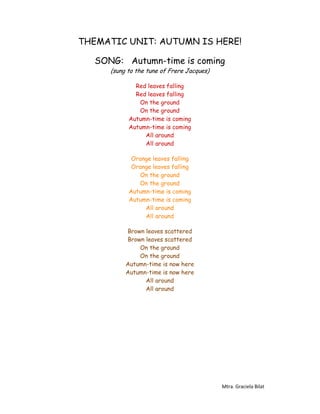 Autumn songs and poems | PDF