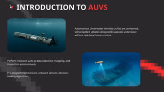Autonomous Underwater Vechicle by deepak and aatmaj | PPTX | Scuba Diving | Extreme Sports