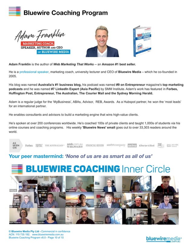 Bluewire Coaching Program 2021 | PDF