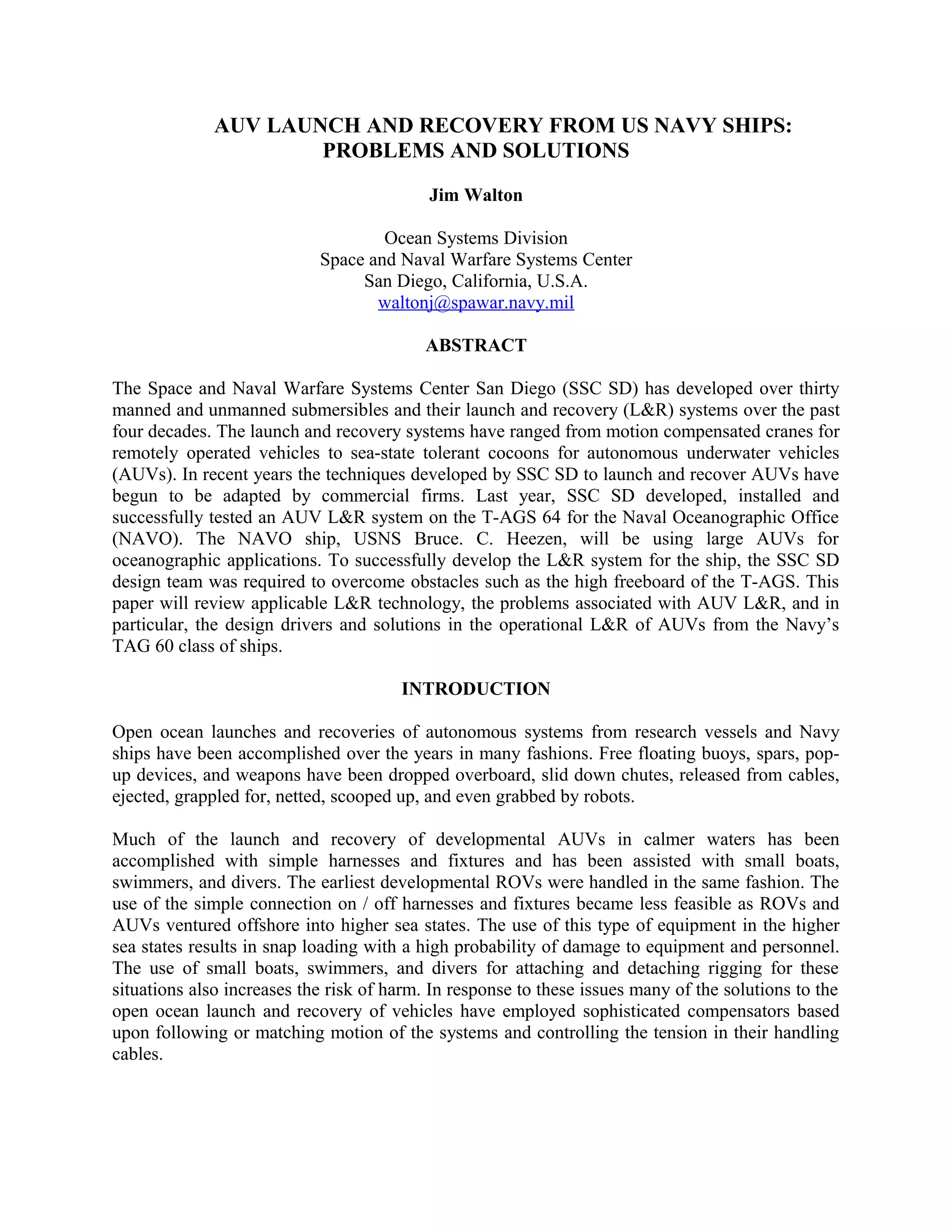 Auv launch and recovery from us navy ships wpics compressed - color | DOC